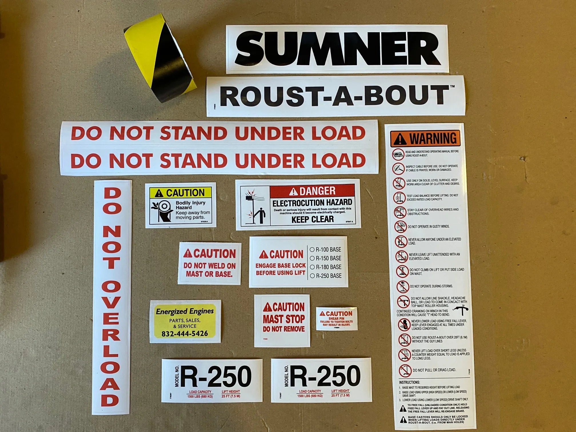 EE 1013 Roust A Bout R-250 Decal Kit – Energized Engines