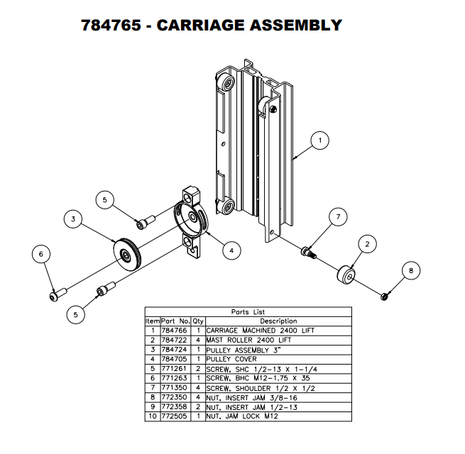 Sumner 784705 PULLEY COVER, 2400 SERIES LIFT – Energized Engines